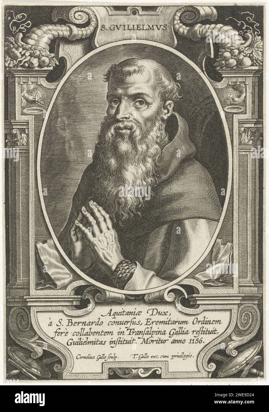 H. Wilhelmus van Aquitania, Cornelis Galle (I), after Peter Paul Rubens ...