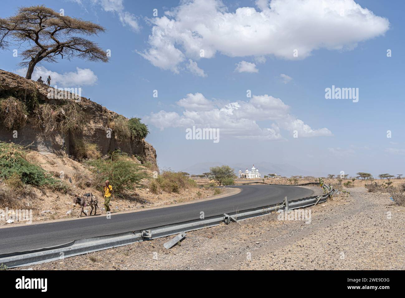 Street scene at the town of Debark on the edge of the Simien Mountain ...