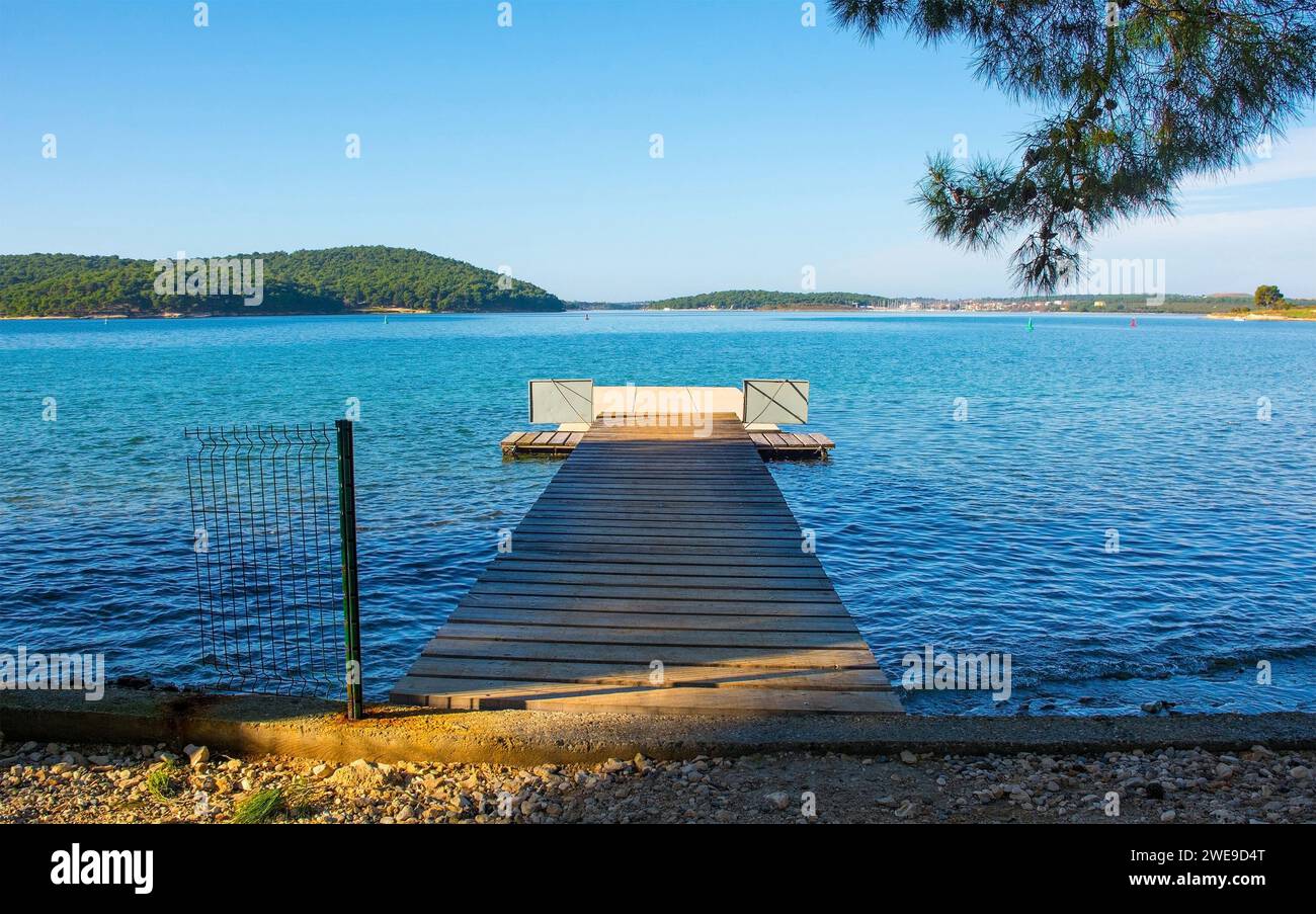 A swimming pier on the coast of Kasteja Forest Park - Park Suma Kasteja ...