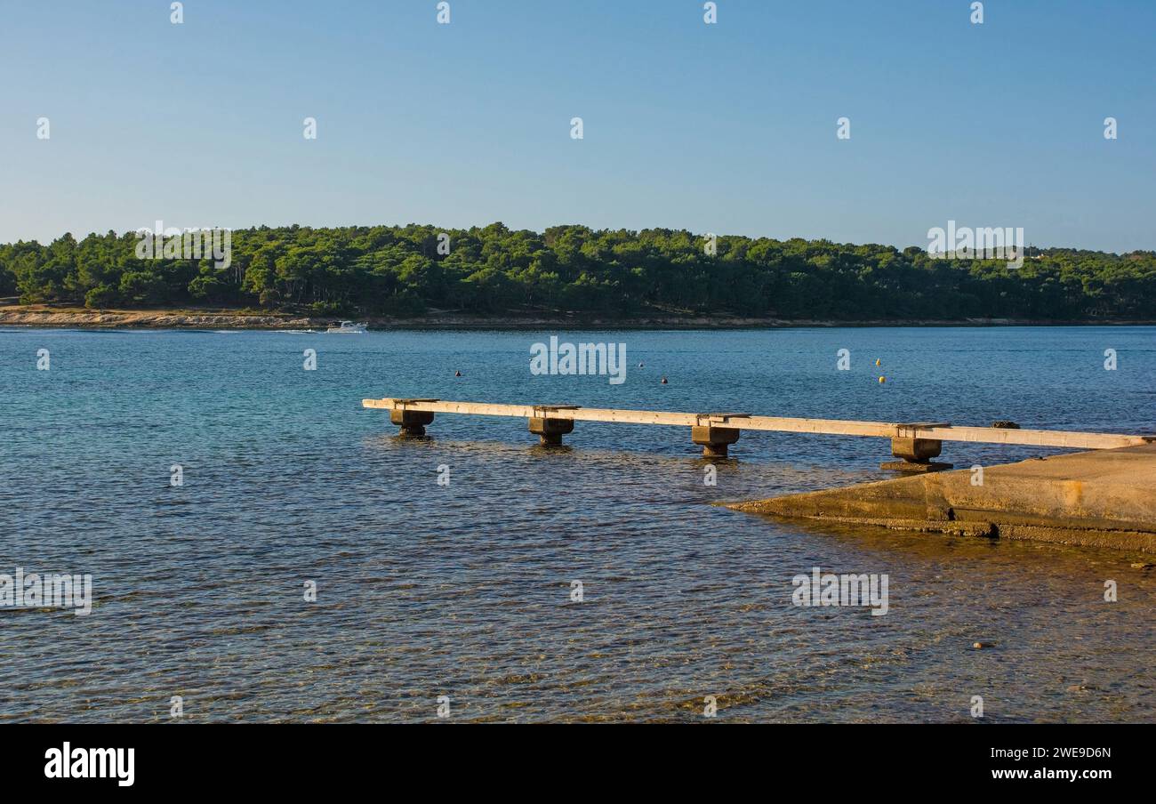 A pier on the coast of Kasteja Forest Park - Park Suma Kasteja - in ...