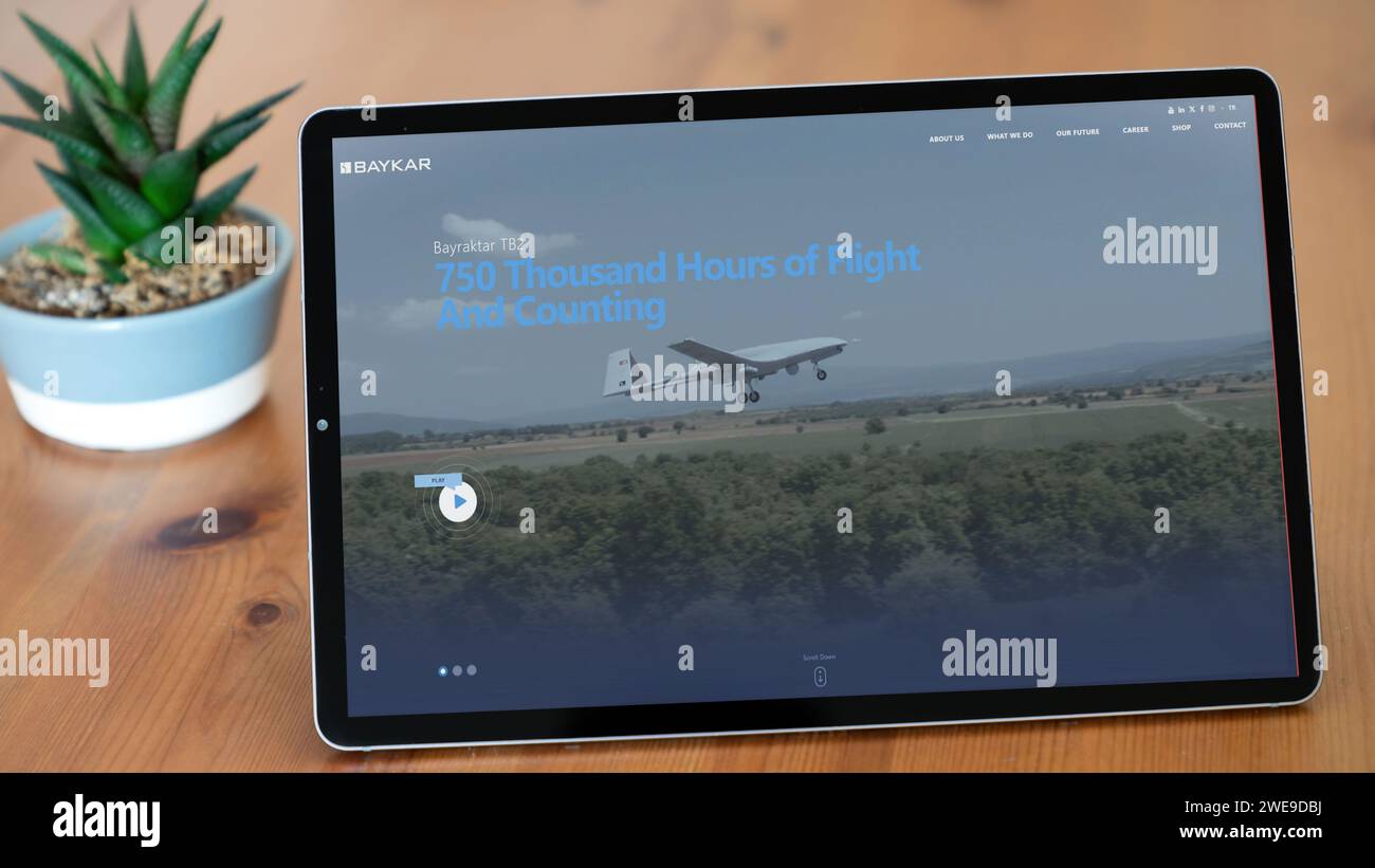 Istanbul, Turkey - 23 January 2024: Illustrative Editorial screenshot ...