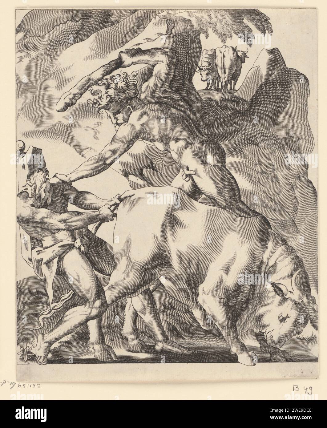 Hercules Vecht Met Cacus, Giovanni Jacopo Caraglio, Florentine Red ...