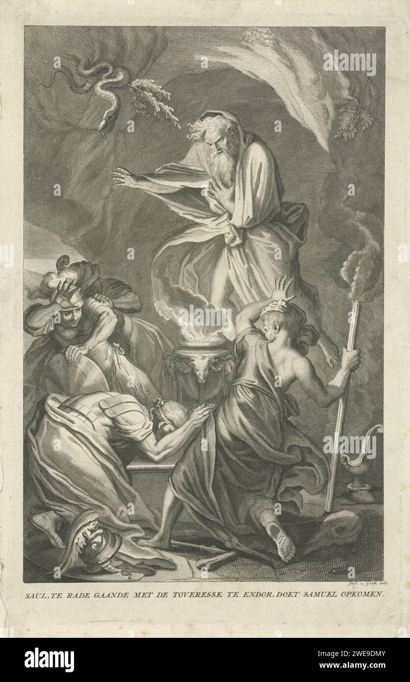 Saul at the witch of Endor, Philip Van Gunst, 1685 - 1732 print Saul ...