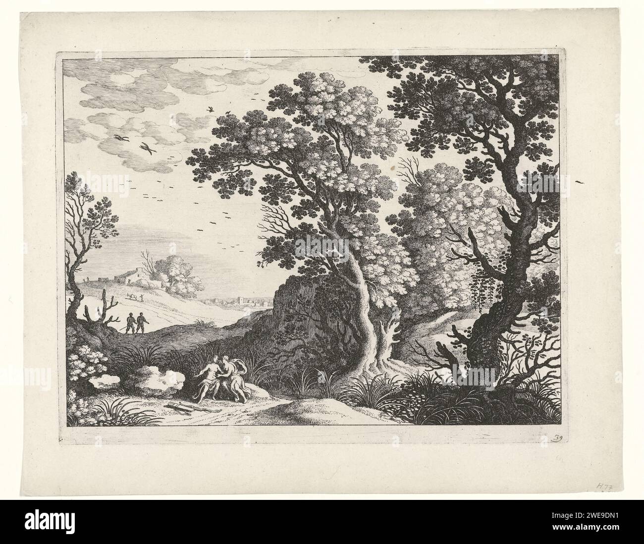 Landscape with Diana and a Nymph, Willem van Nieulandt (II), After Paul ...