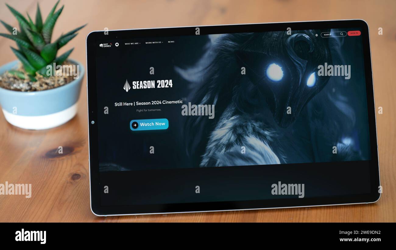 Istanbul, Turkey - 23 January 2024: Illustrative Editorial screenshot ...