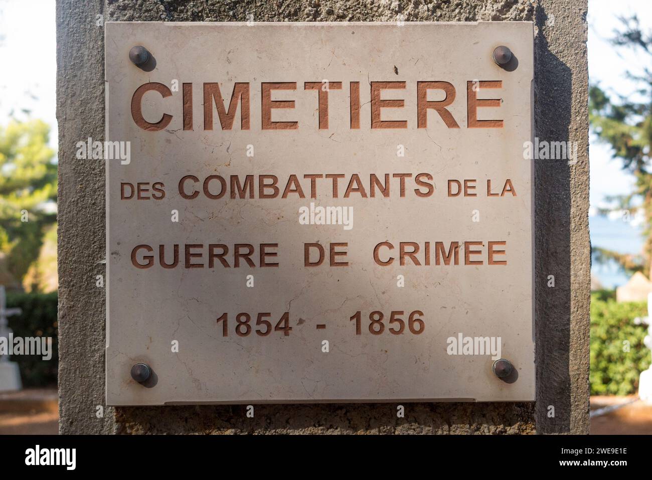 Cemetery / Cimetiere containing French dead from the Crimean war 1854 ...