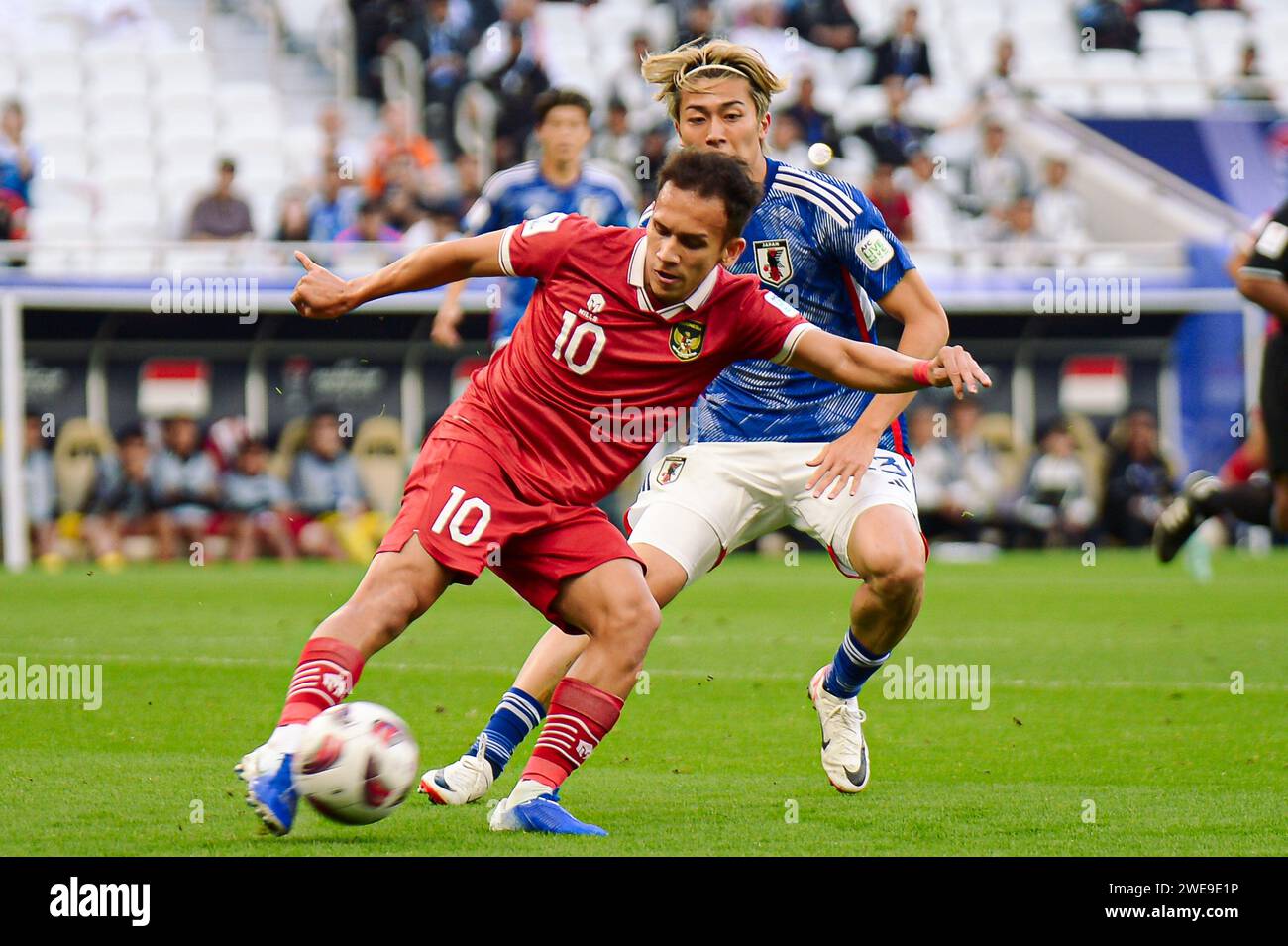Doha, Qatar. 24 January, 2024. JAPAN VS INDONESIA：Group D - AFC Asian ...