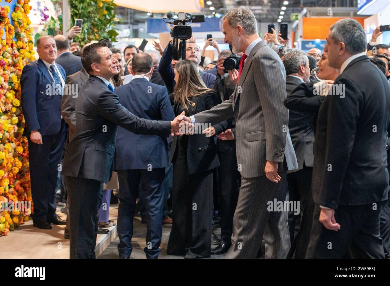 Madrid, Madrid, Spain. 24th Jan, 2024. Visit of the King and Queen of ...