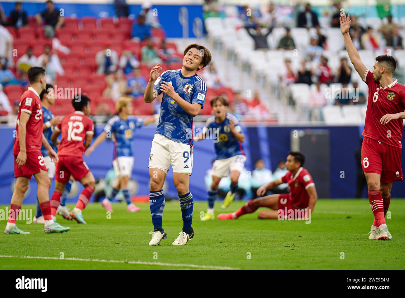 Doha, Qatar. 24 January, 2024. JAPAN VS INDONESIA：Group D - AFC Asian ...