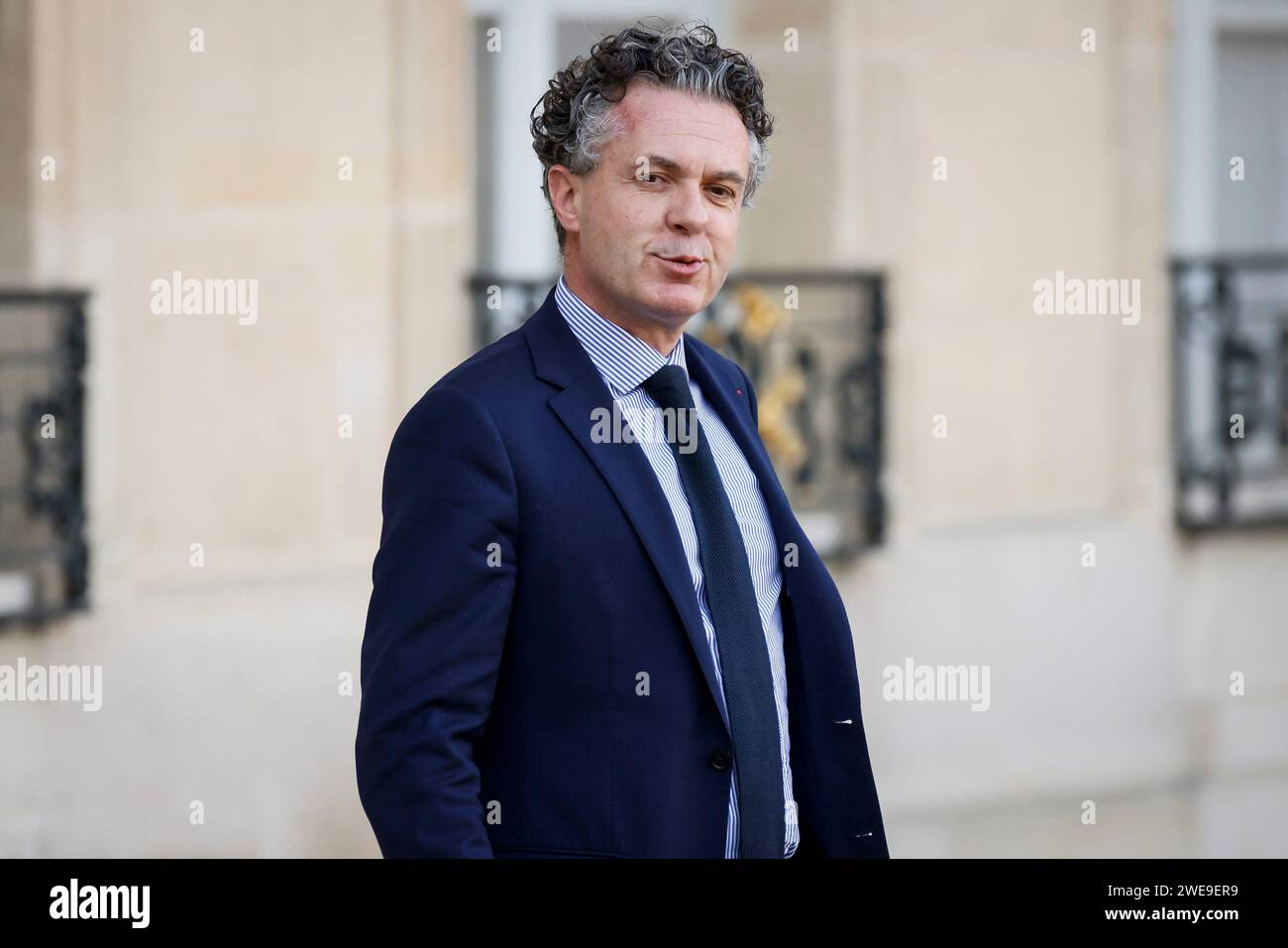 © Thomas Padilla/MAXPPP - 24/01/2024 ; Paris, France ; SORTIE DU PREMIER CONSEIL DES MINISTRES ...