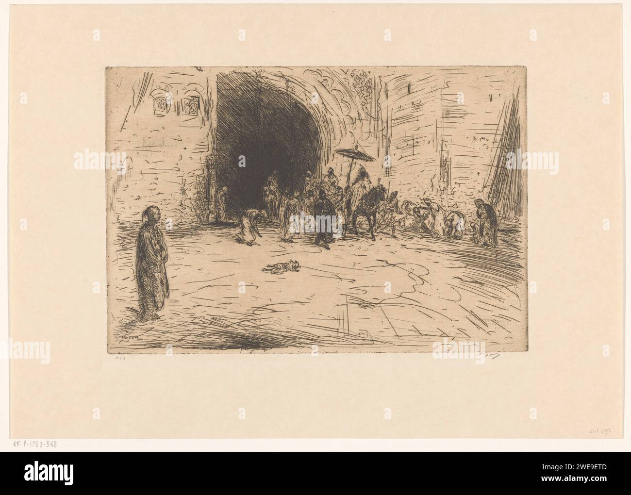 Sultan with consequence, Marius Bauer, 1930 print A man sat on a horse ...