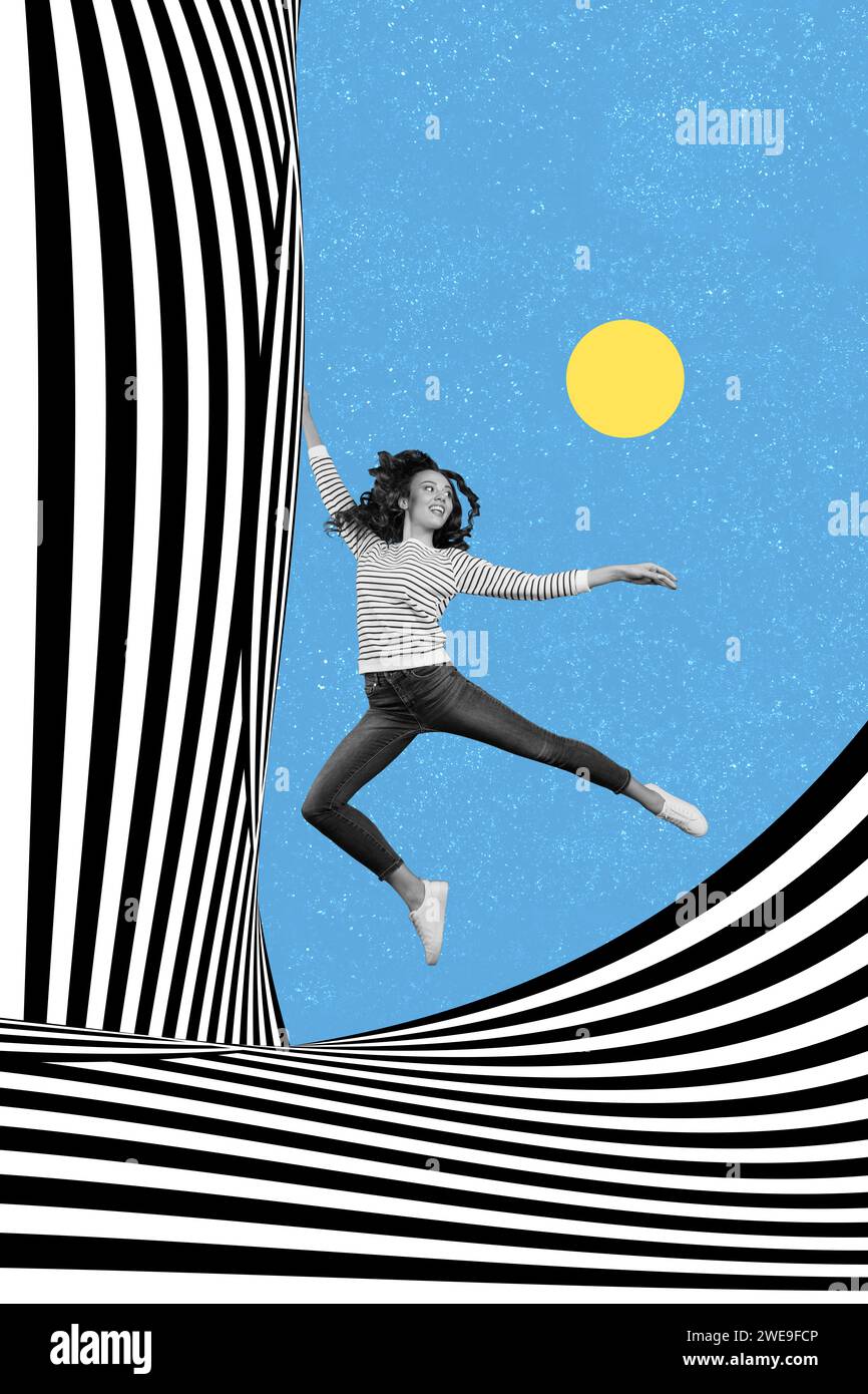 Vertical creative collage image of hallucination metaphor vision ...