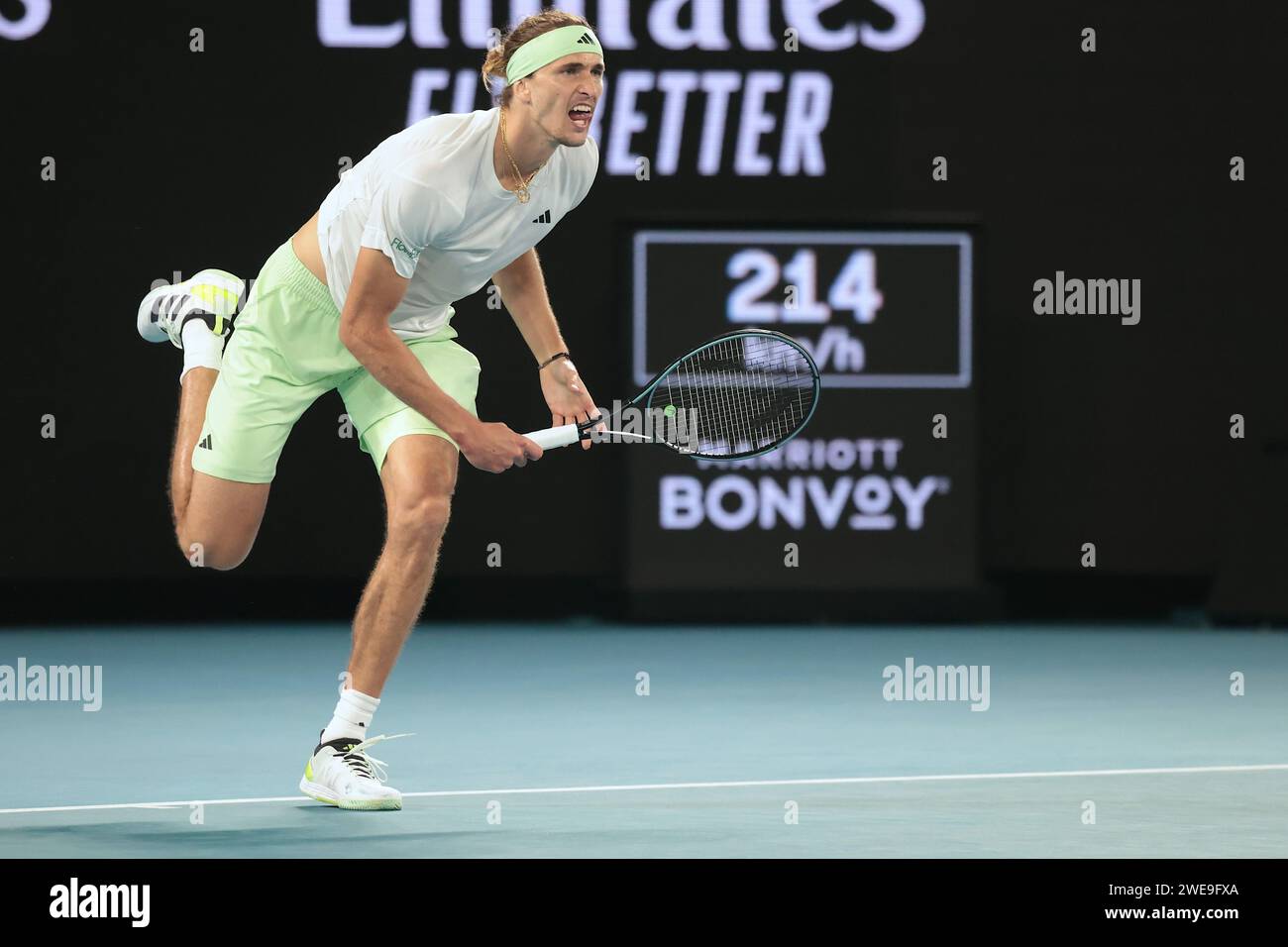 Melbourne, Australia, 24th Jan, 2024. Tennis player Alexander Zverev ...
