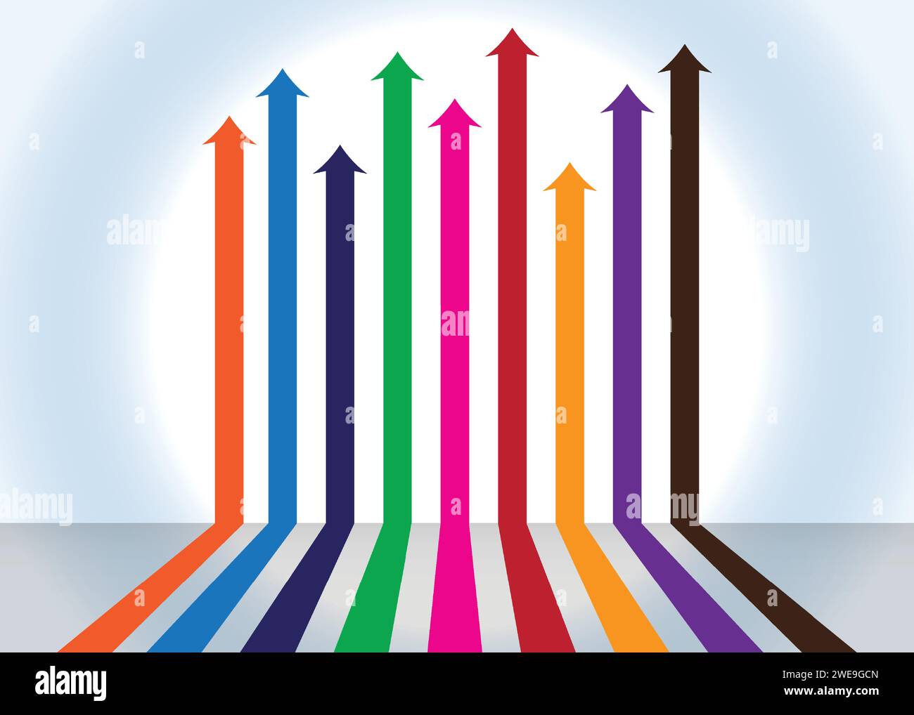 Colorful arrows up infographic vector illustration Stock Vector Image ...