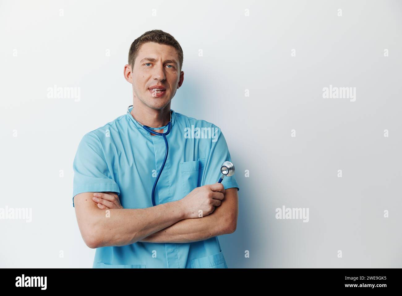 Doctor man person man background professional isolated background ...