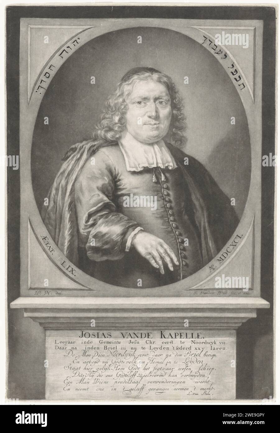 Portrait of the pastor Josias van der Kapelle, Thomas van der Wilt ...