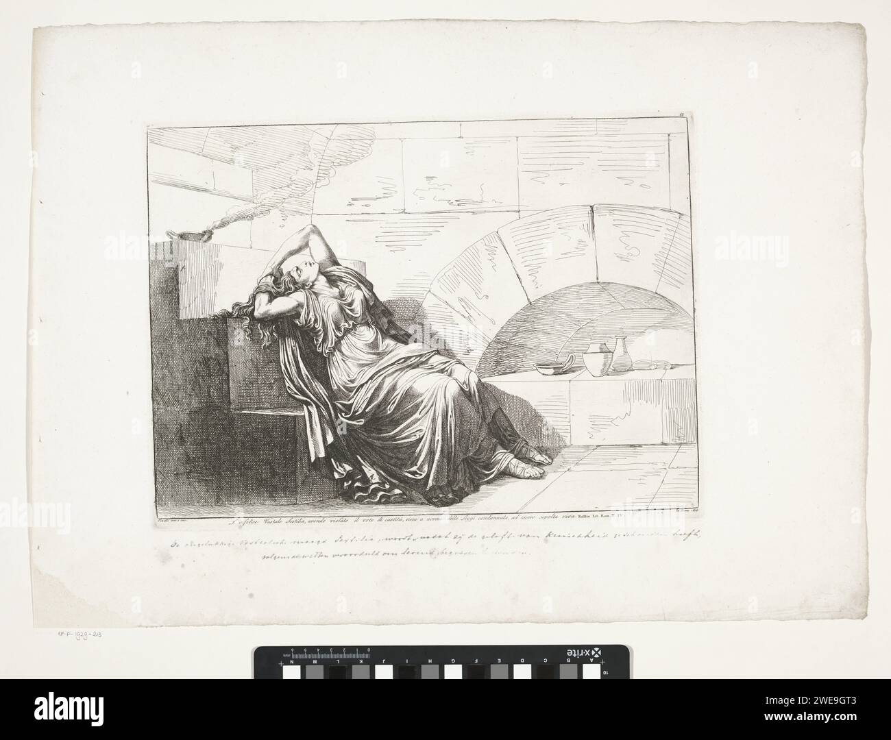 Sestilia Levend Begraven, Bartolomeo Pinelli, 1818 print The Vestal ...