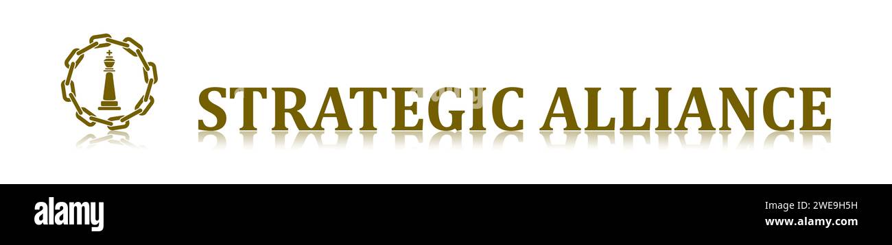 Illustration of a strategic alliance concept Stock Photo - Alamy