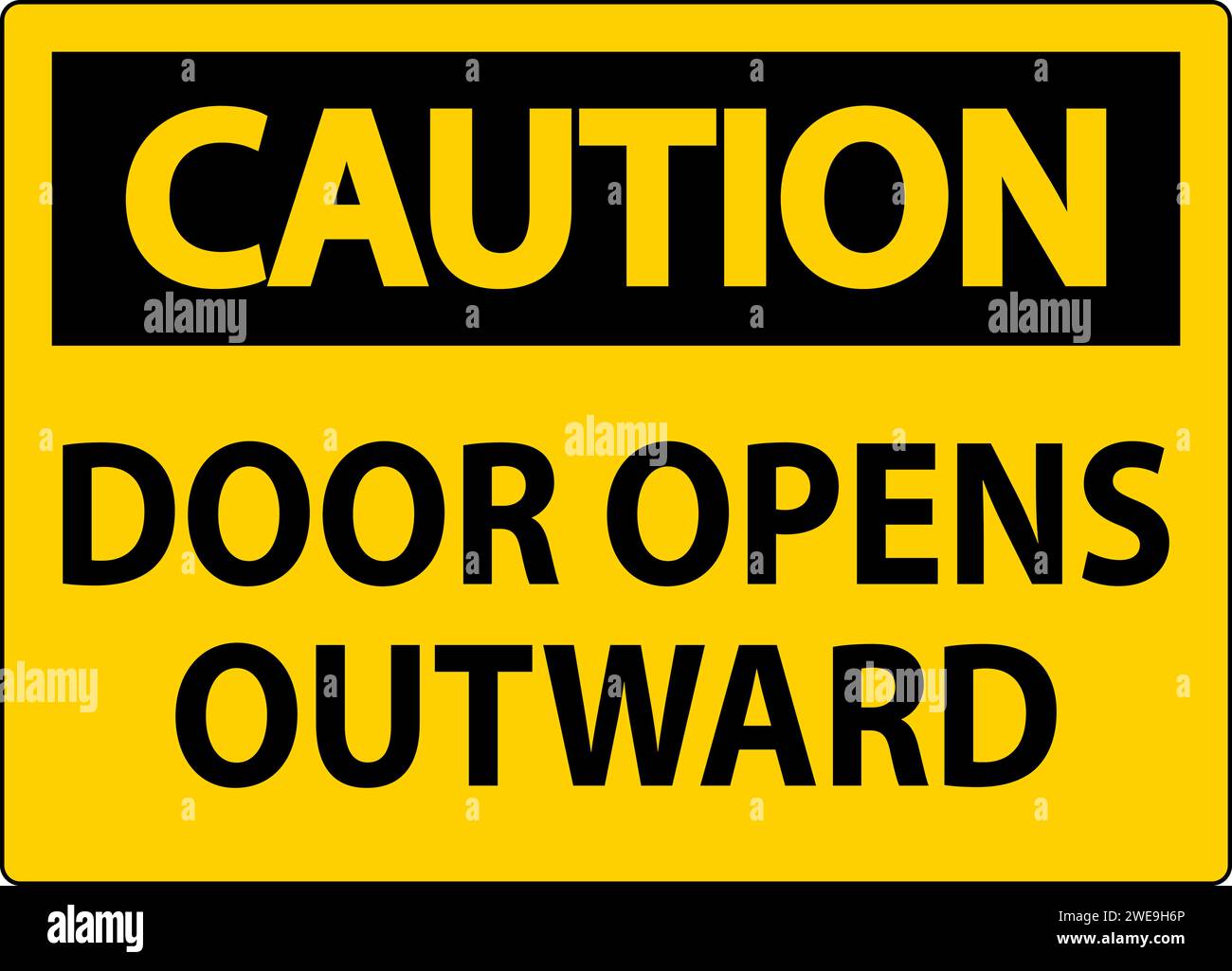 Warning sign wooden gate Stock Vector Images - Alamy