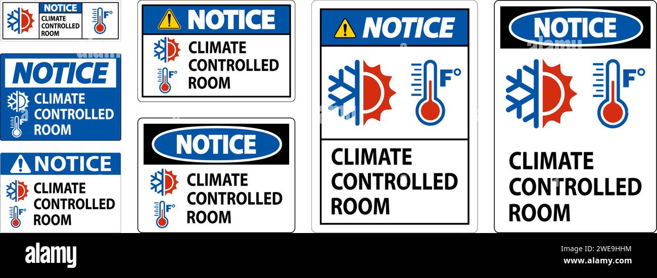 Door Notice Sign, Keep Doors Closed, Climate Controlled Room Stock ...