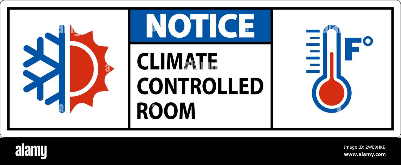 Door Notice Sign, Keep Doors Closed, Climate Controlled Room Stock ...