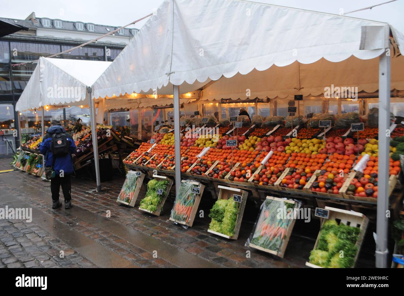 Copenhagen, Denmark /24 January 2024/farmer market or Fruit & vegetable ...