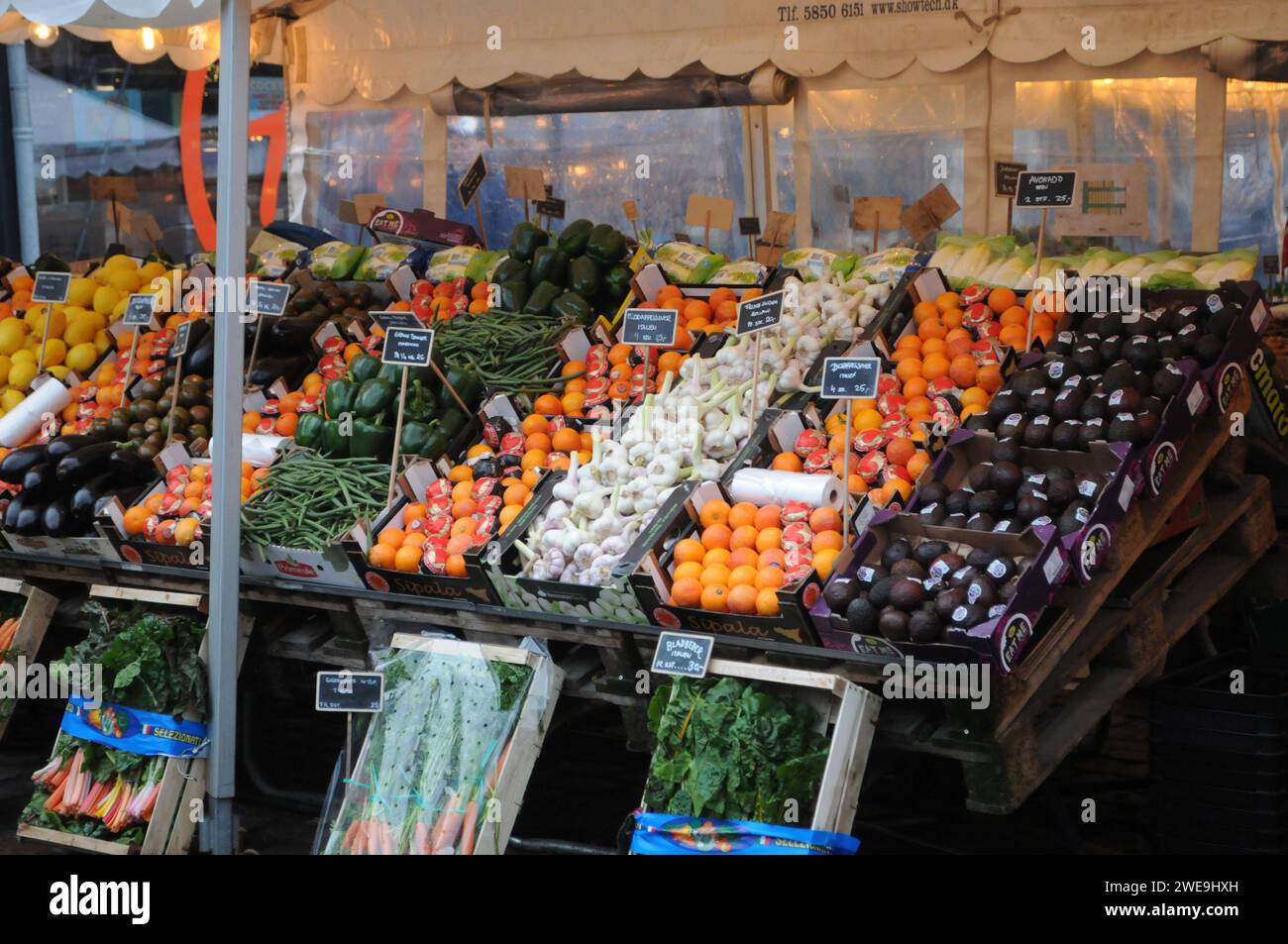 Copenhagen, Denmark /24 January 2024/farmer market or Fruit & vegetable ...