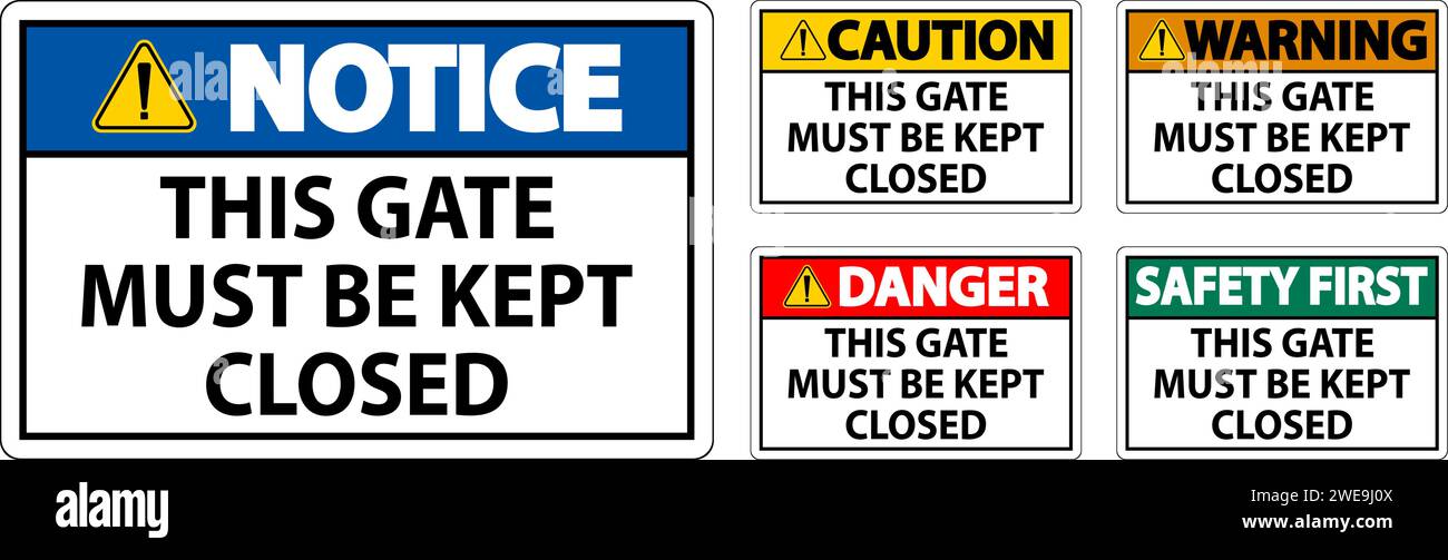 Entrance gate notice Stock Vector Images - Alamy
