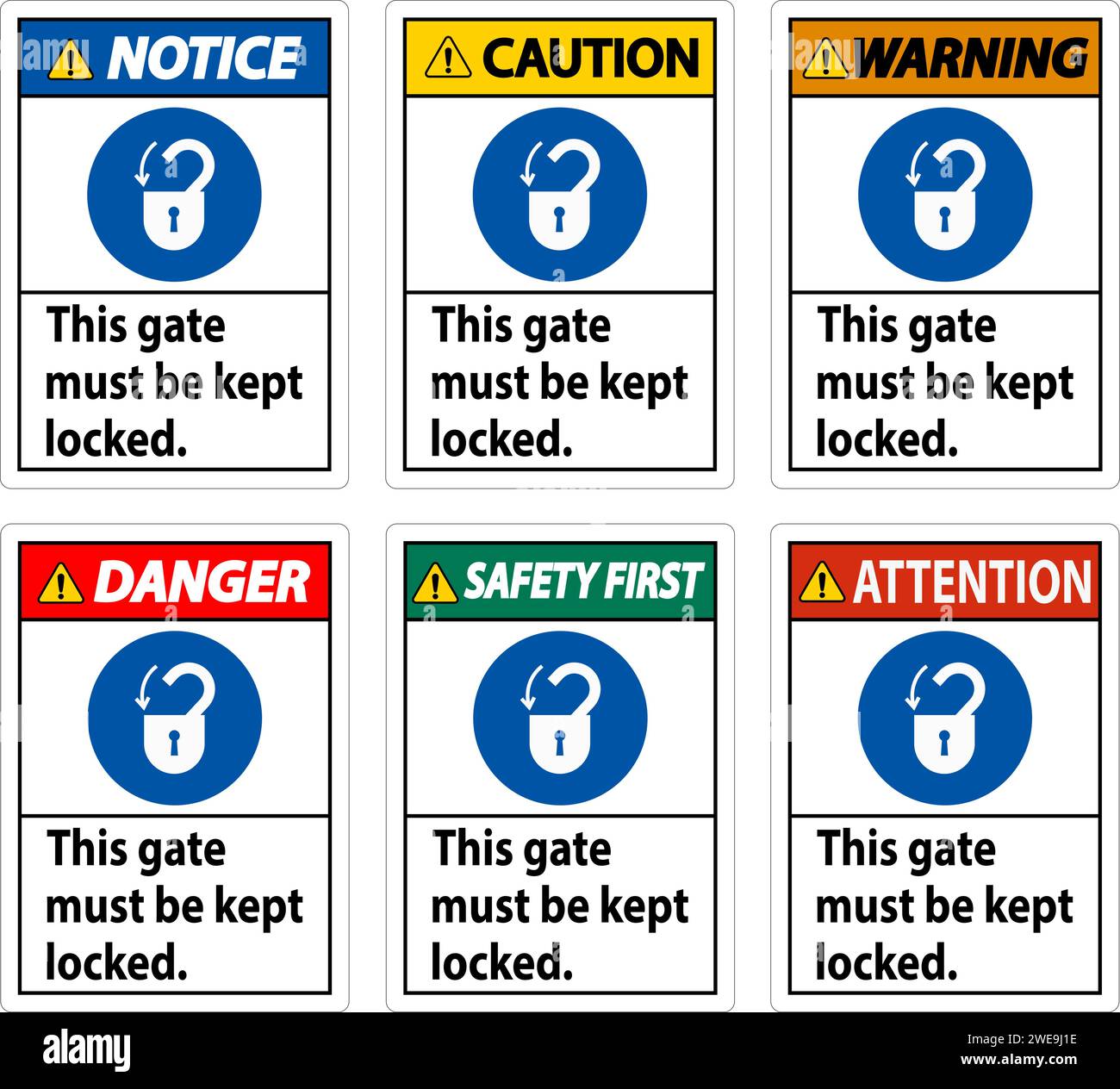 Close gate notice Stock Vector Images - Alamy