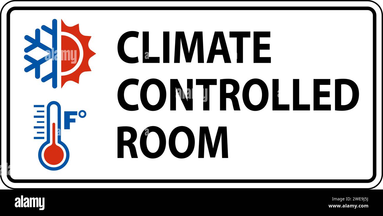 Door Safety Sign, Keep Doors Closed, Climate Controlled Room Stock ...