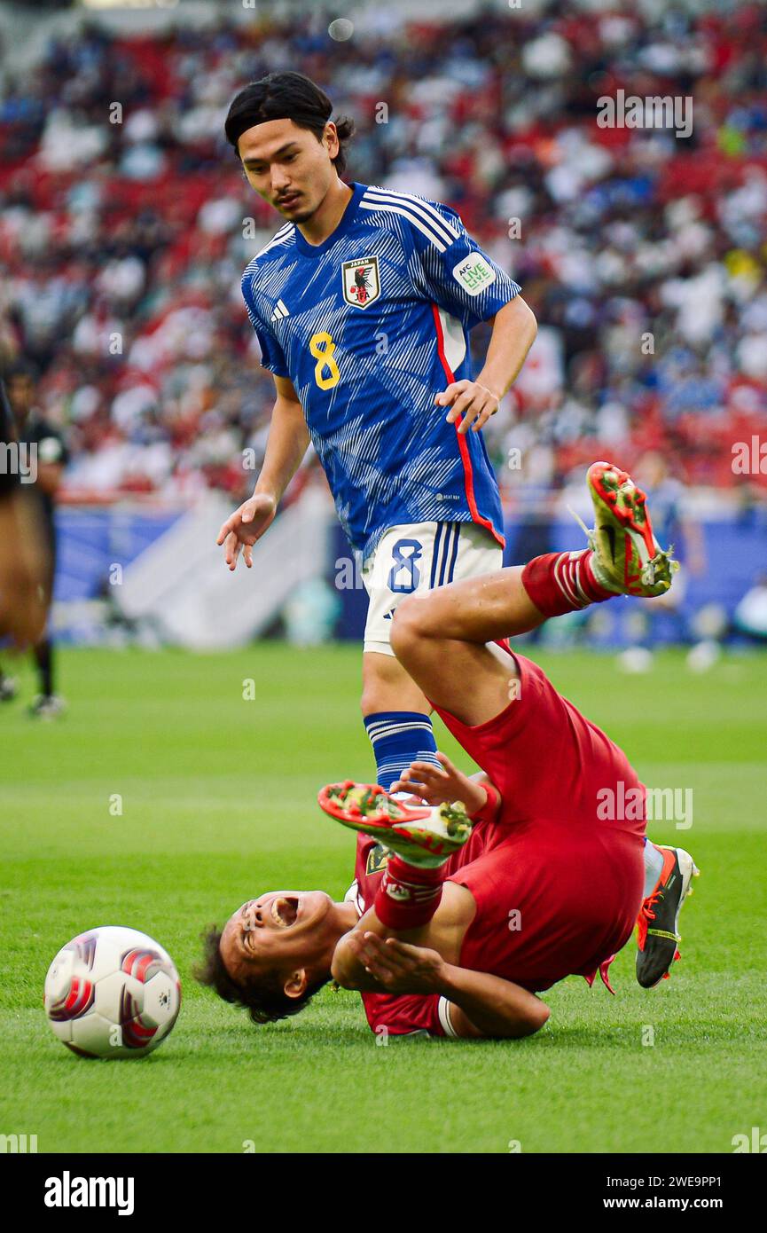 Doha, Qatar. 24 January, 2024. JAPAN VS INDONESIA：Group D - AFC Asian ...