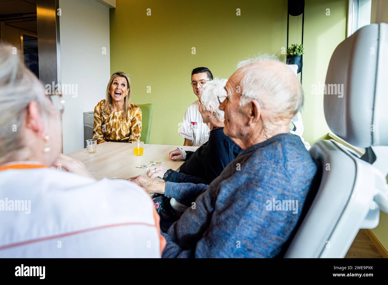 VENLO, the Netherlands, 23-01-2024 Queen Maxima during a working visit ...