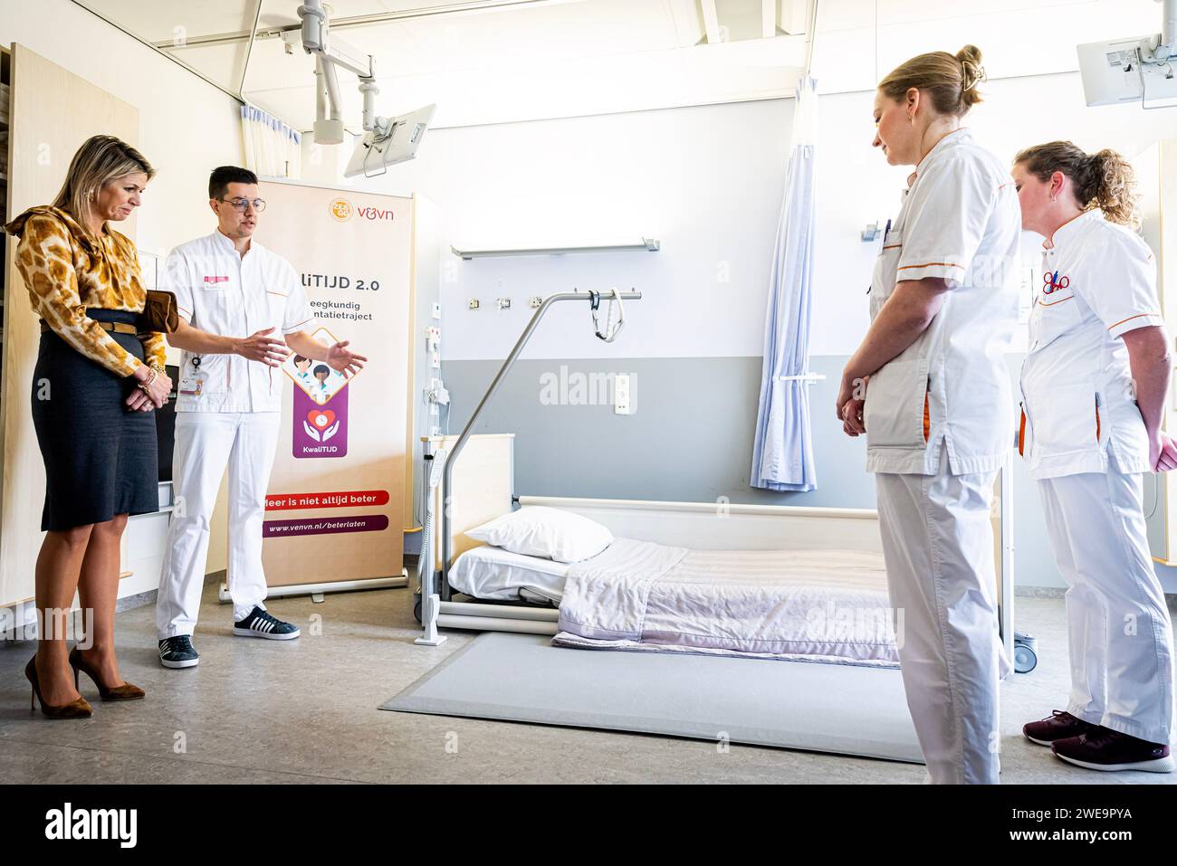 VENLO, the Netherlands, 23-01-2024 Queen Maxima during a working visit ...