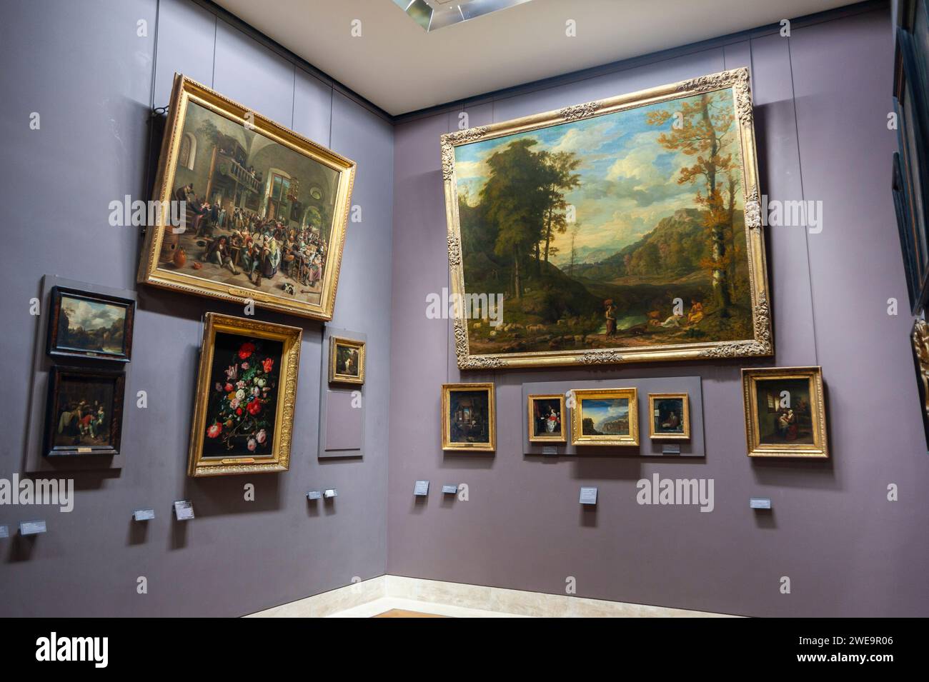 Paris, France, fine art paintings, on display, inside, Art Gallery ...
