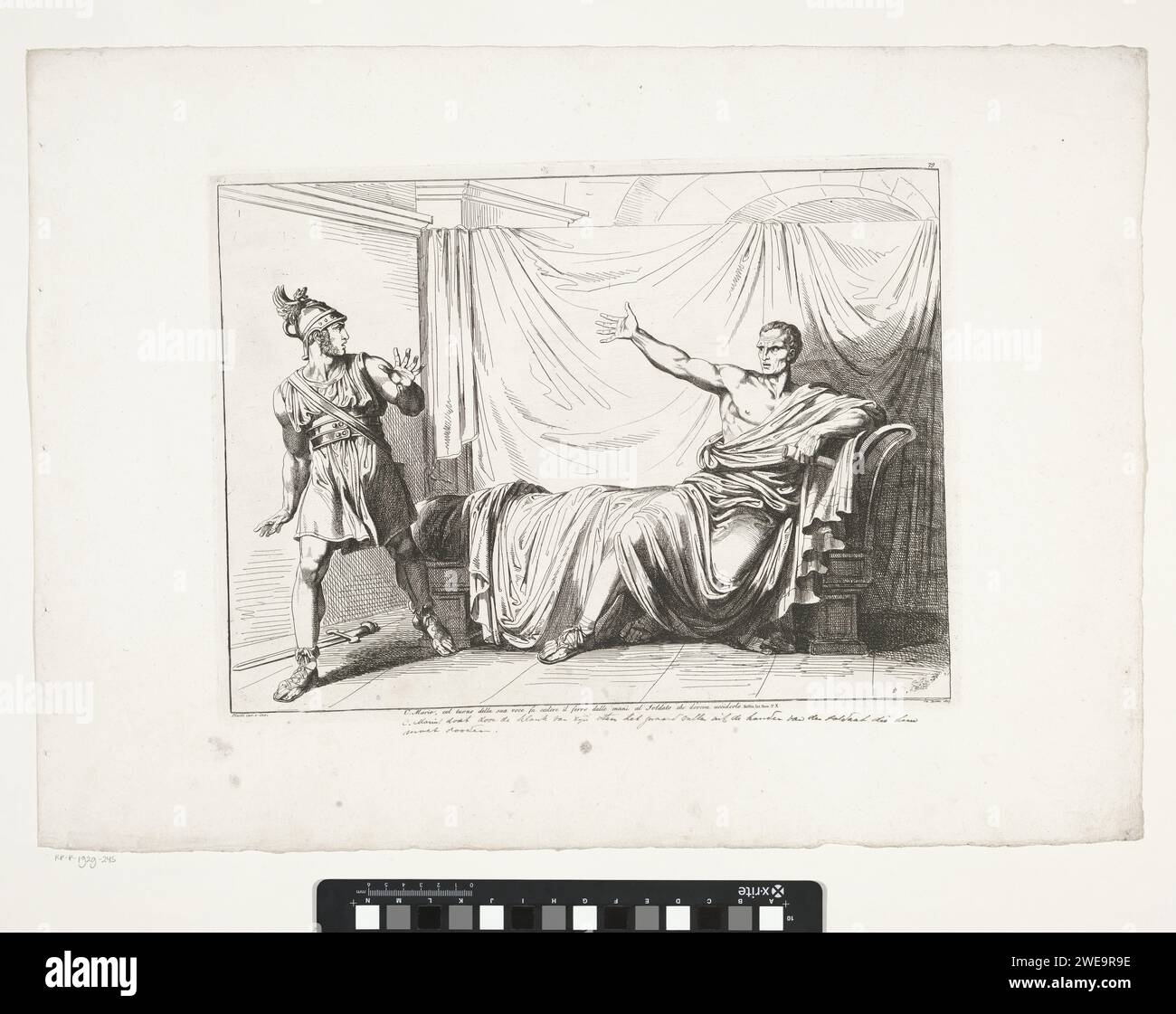 Murder attempt on Gaius Marius, Bartolomeo Pinelli, 1818 print The ...