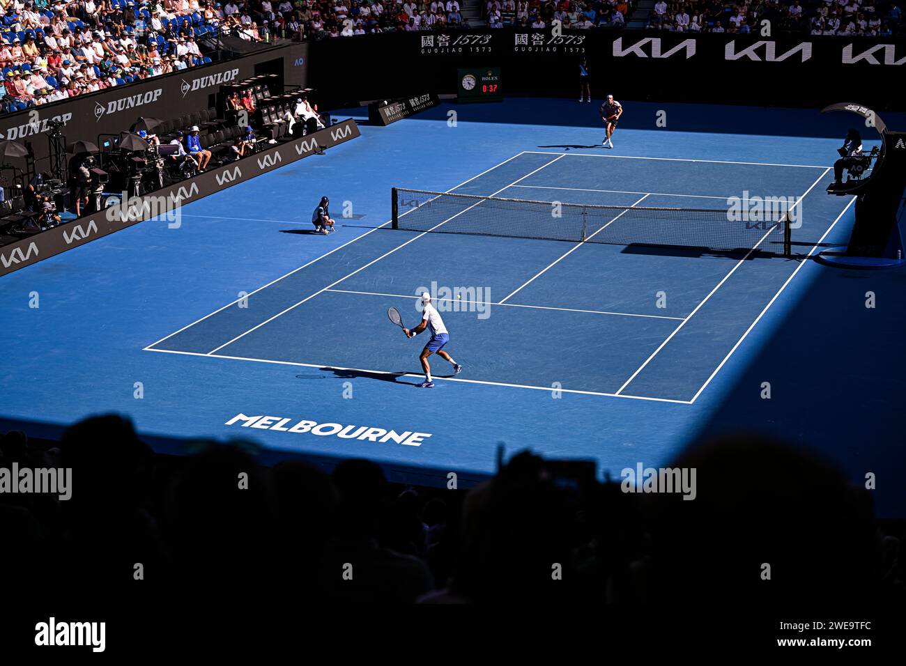 Gneral illustration view of the Rod Laver Arena center court with Novak ...
