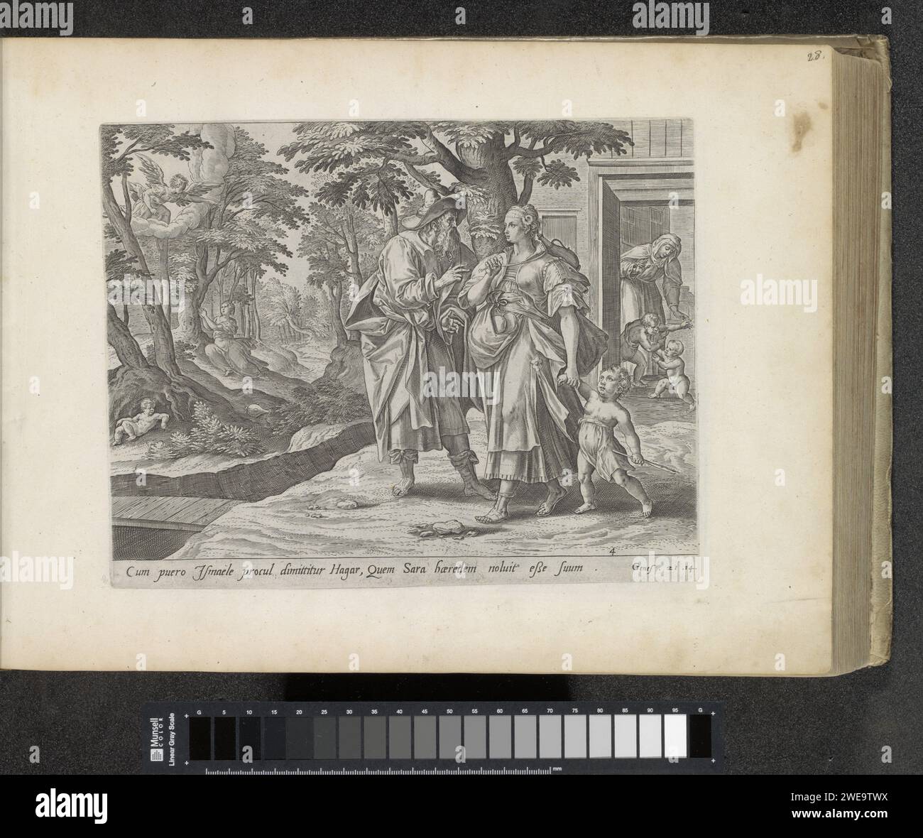 Abraham drives Hagar and Ismaël, 1643 print Abraham gives Hagar and ...