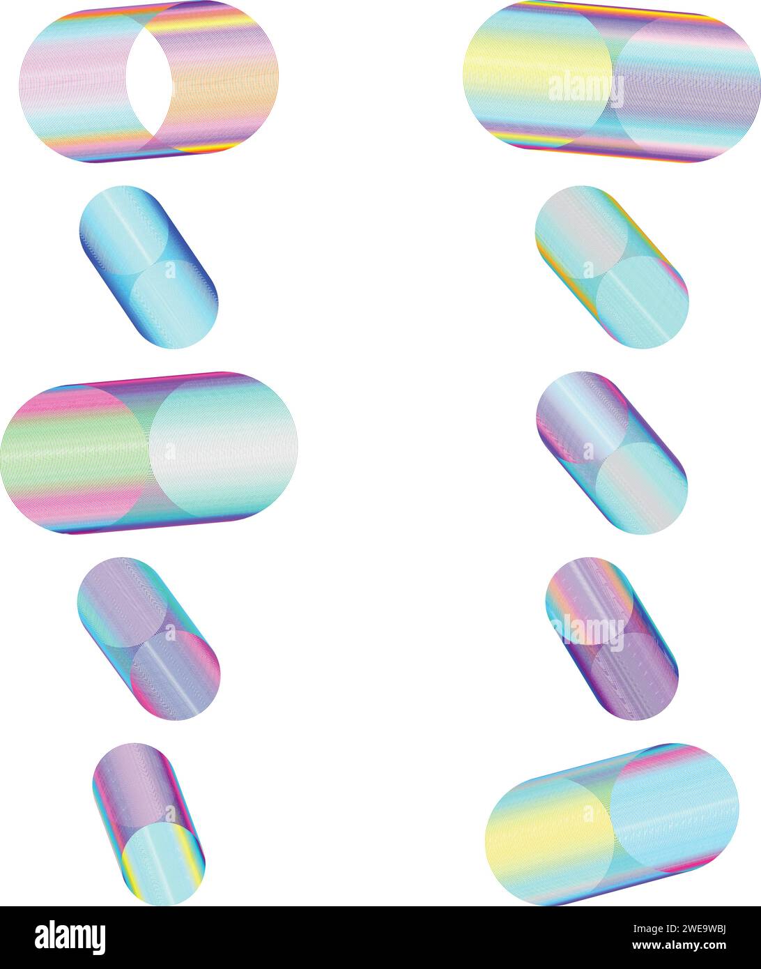 Digital trendy dynamic futuristic iridescent Stock Vector Images - Alamy