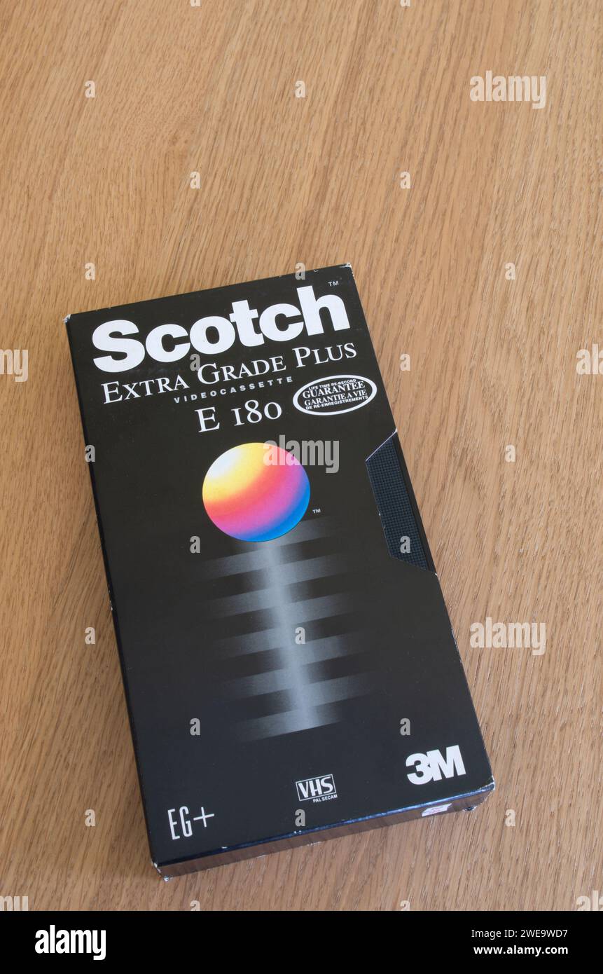 Scotch E180 3M VHS Video Tape Cassette Stock Photo - Alamy