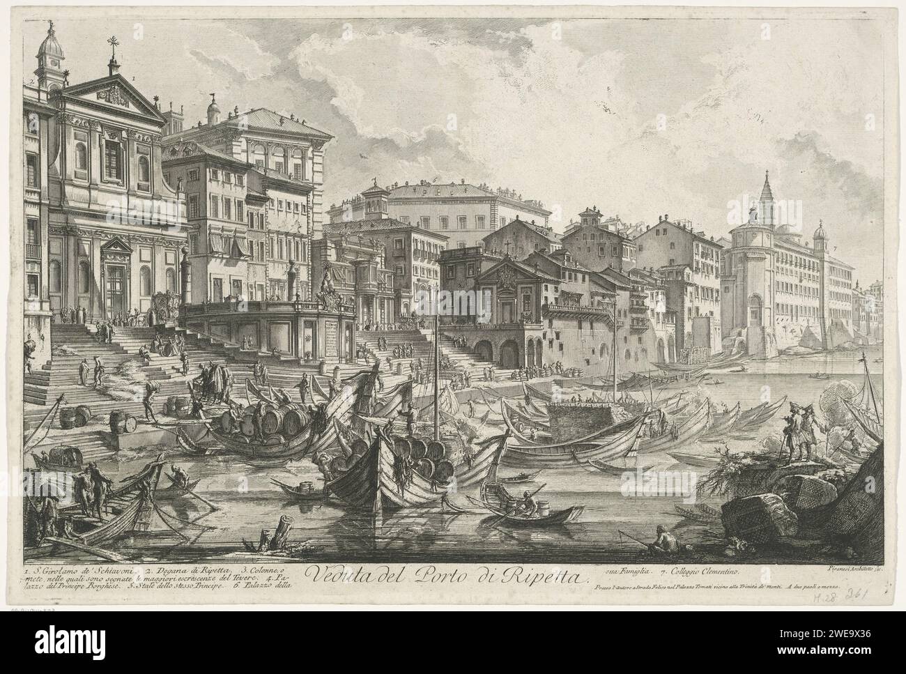 Port of Ripetta te Rome, Giovanni Battista Piranesi, 1748 - 1778 print ...
