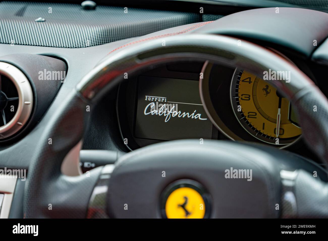 Modern ferrari steering wheel hi-res stock photography and images - Alamy