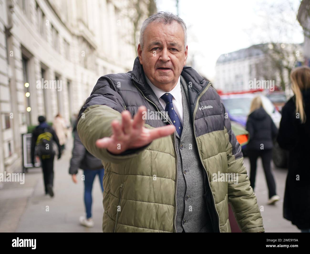 Former Post Office Investigator, Raymond Grant, outside Aldwych House ...