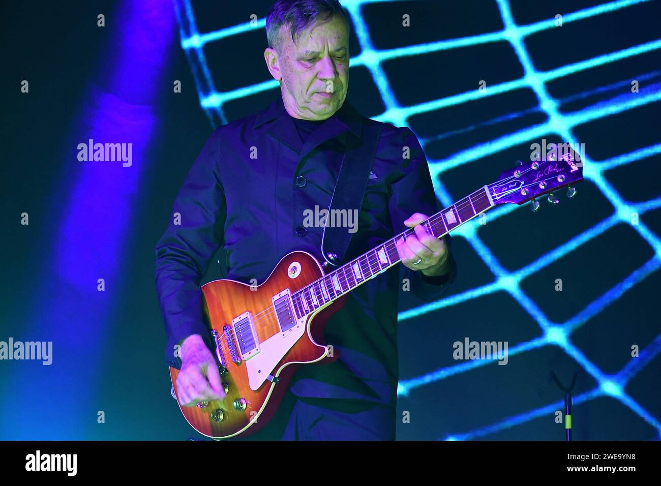Park City, USA. 22nd Jan, 2024. Bob Mothersbaugh of Devo performs at ...