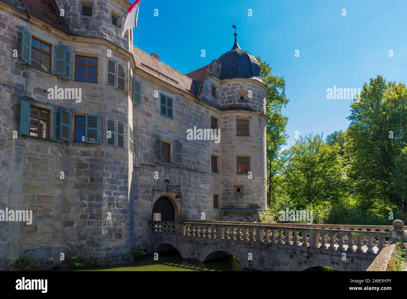 The Bridge Over The Castle Moat To The Gate Of The Mitwitz Water Castle ...