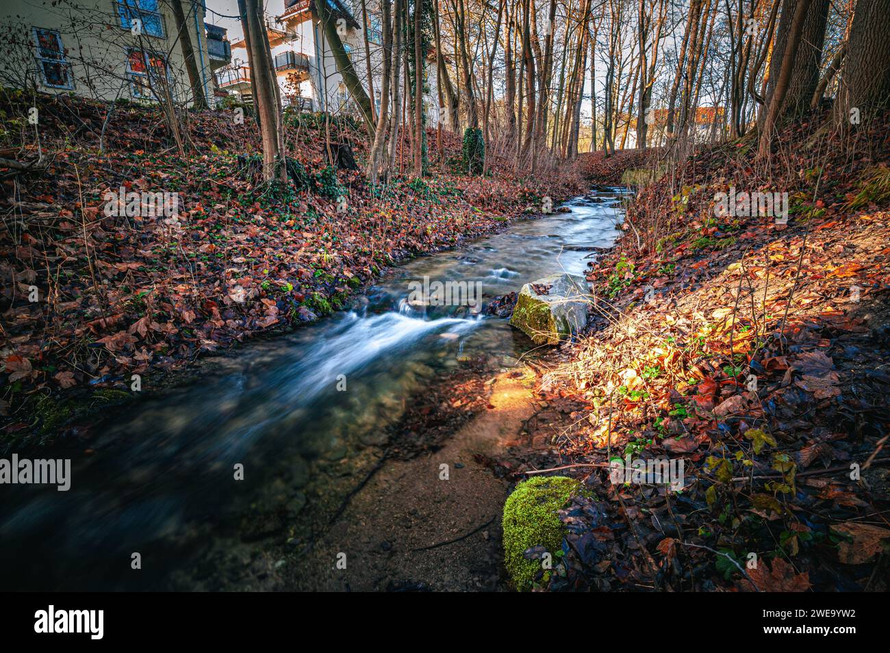 Long Exposure From The River Leutra In The Jena West District Flows ...
