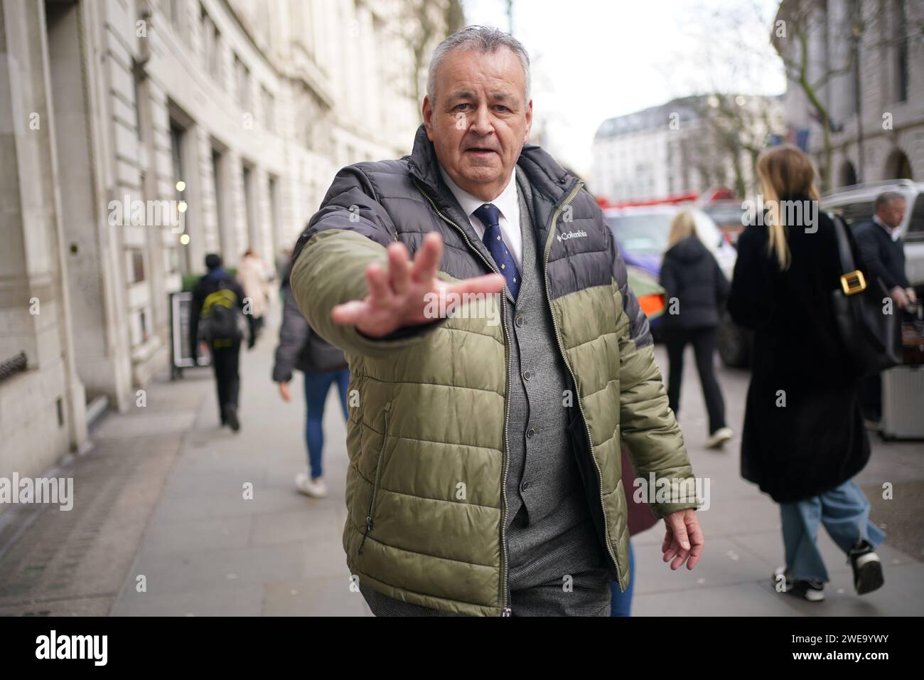 Former Post Office Investigator, Raymond Grant, outside Aldwych House ...