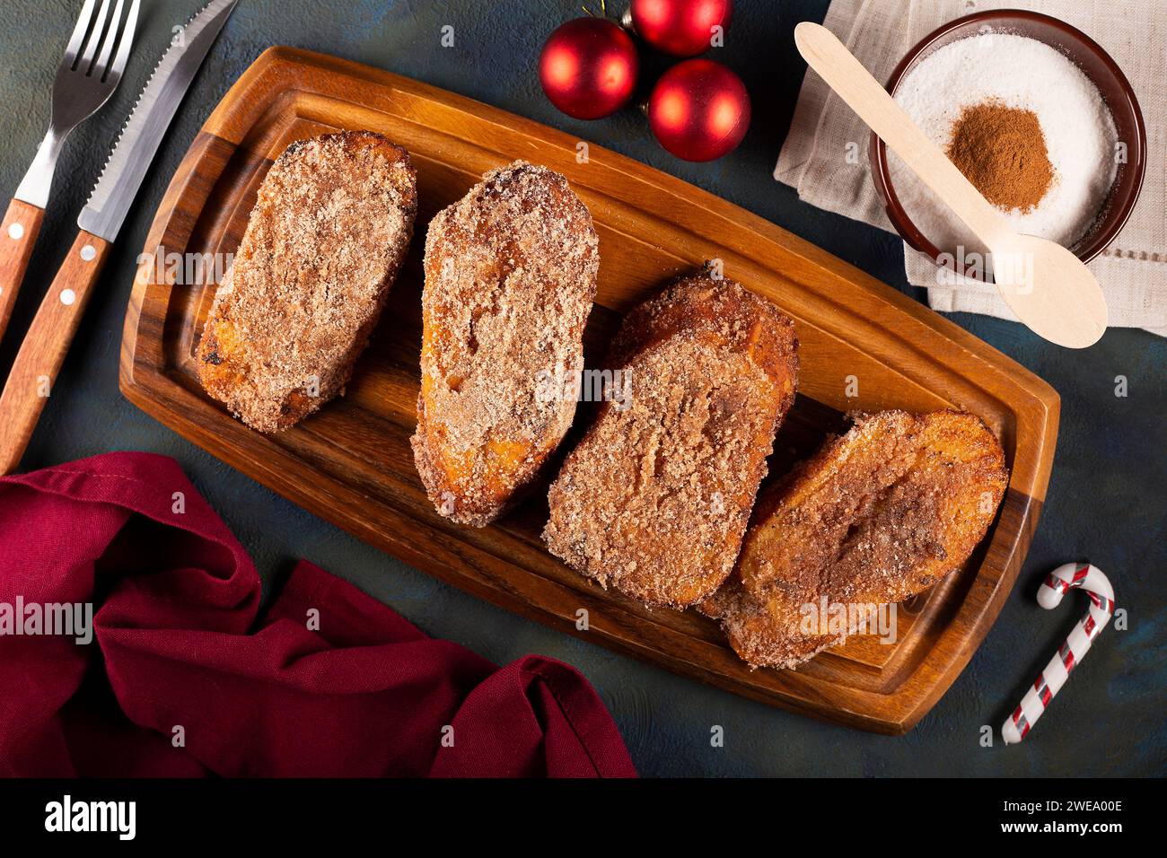 French toast, traditional Brazilian Christmas dessert. Known in Brazil ...