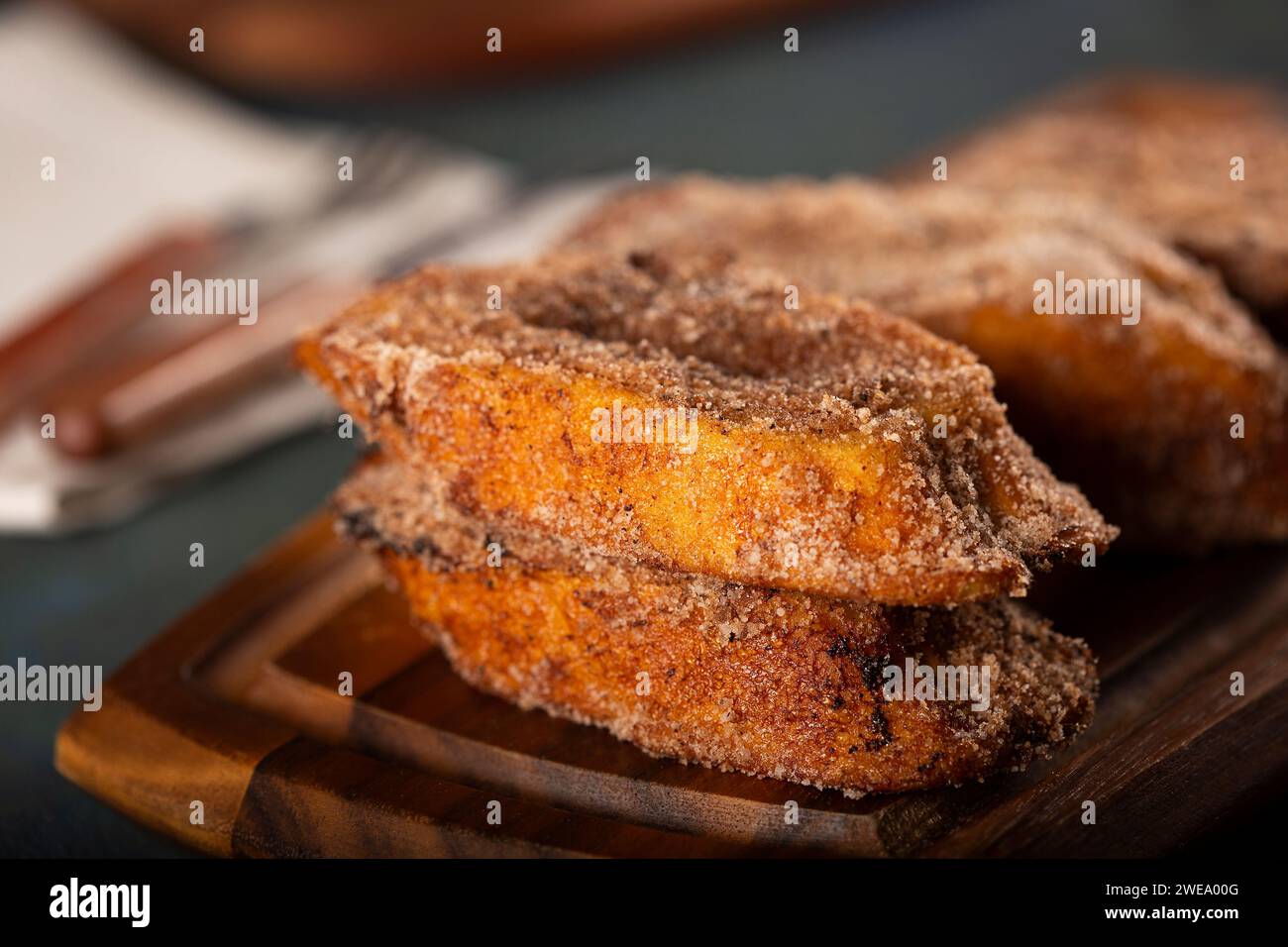 French toast, traditional Brazilian Christmas dessert. Known in Brazil ...