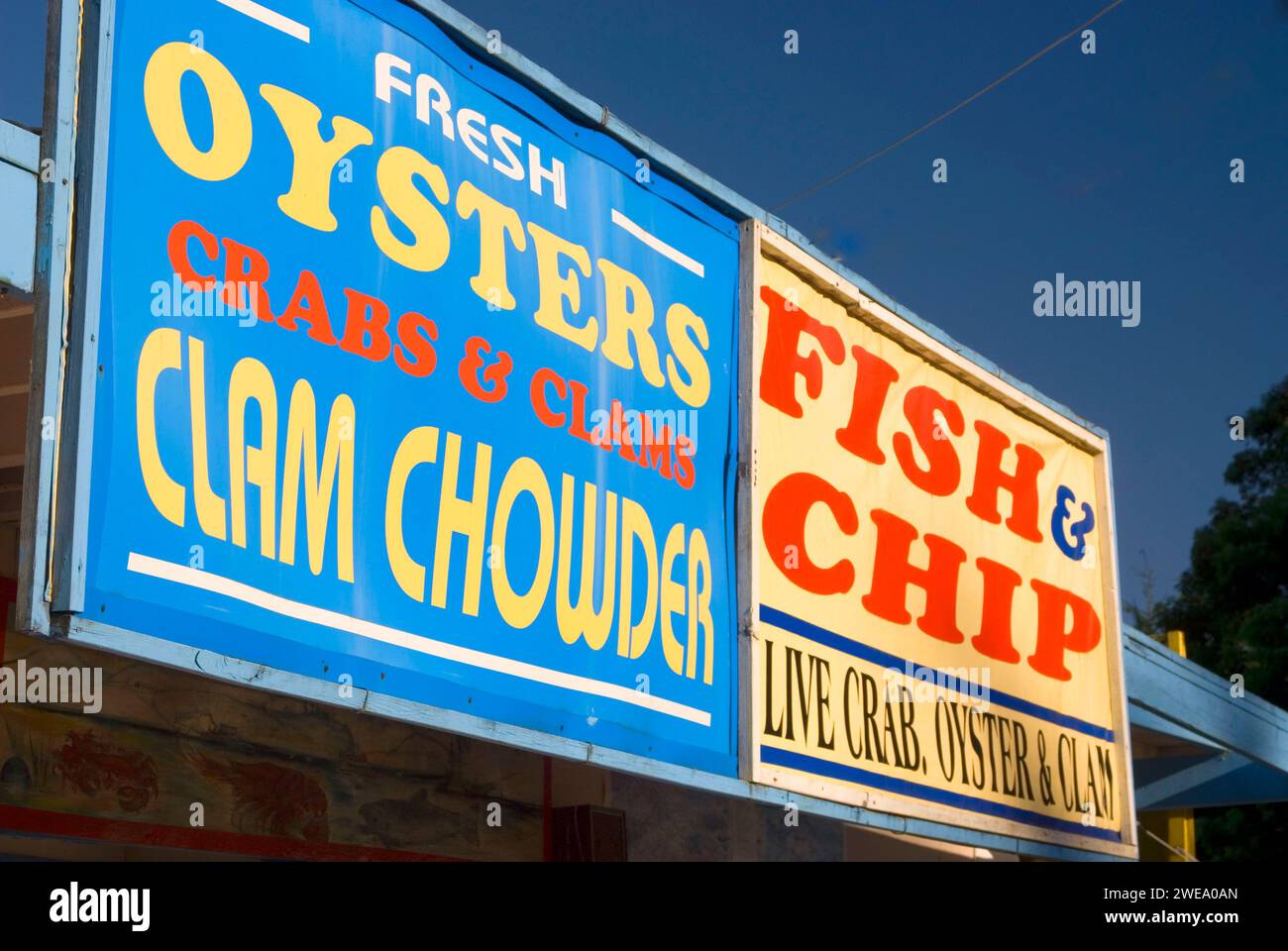 Seafood sign, Hoodsport, Washington Stock Photo - Alamy