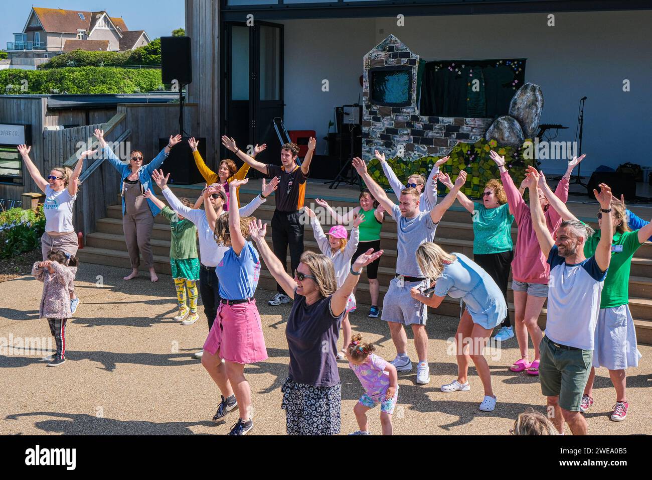 People dancing together at the Connect on the Court Community Festival ...